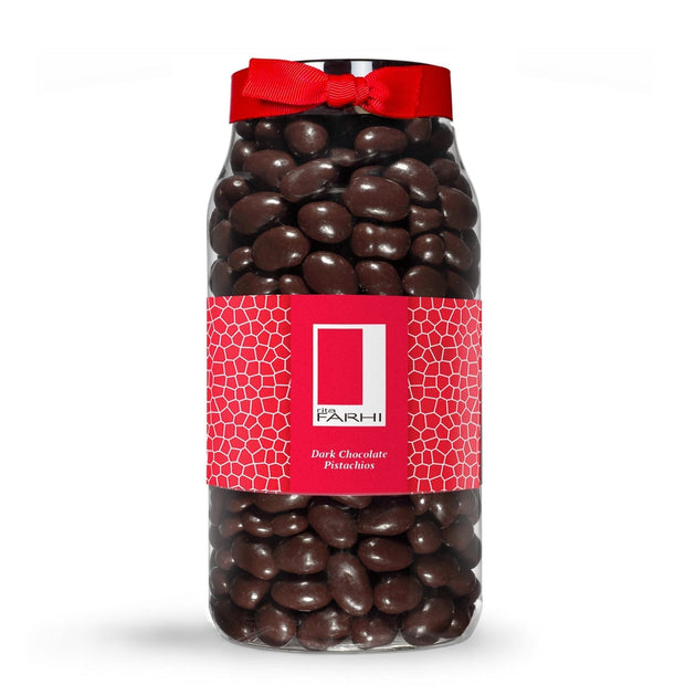 Belgian Dark Chocolate Pistachios Luxury Gift Jar 780g Rita Farhi belgian-dark-chocolate-pistachios-luxury-gift-jar-780g-rita-farhi